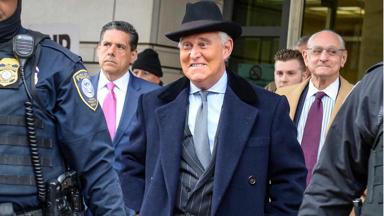 Stone Gets 40 Months in An Orange Jumpsuit